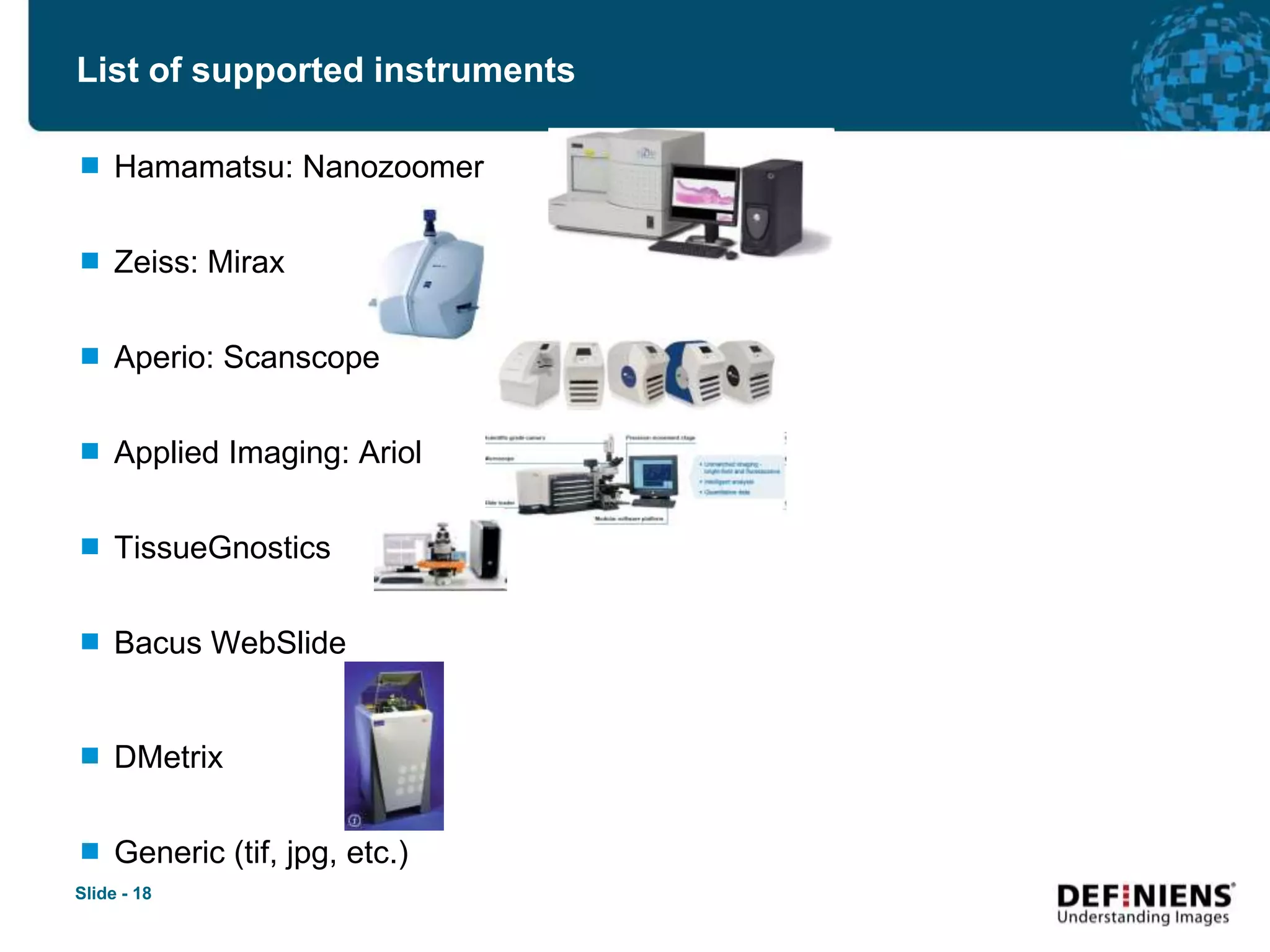 Definiens Tissue Studio Advanced Digital Pathology Image Analysis ...