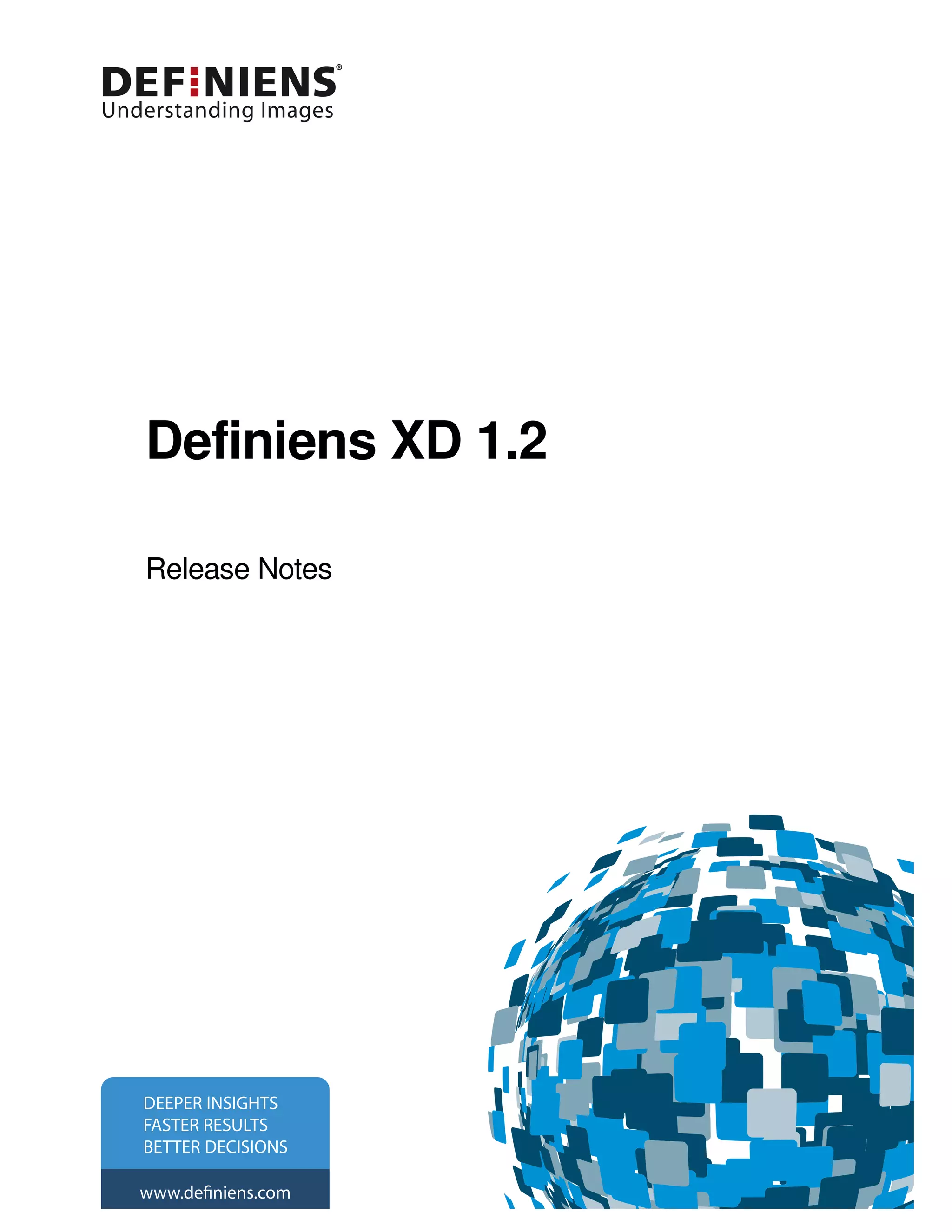 Definiens Xd 1.2 Release Notes | PDF