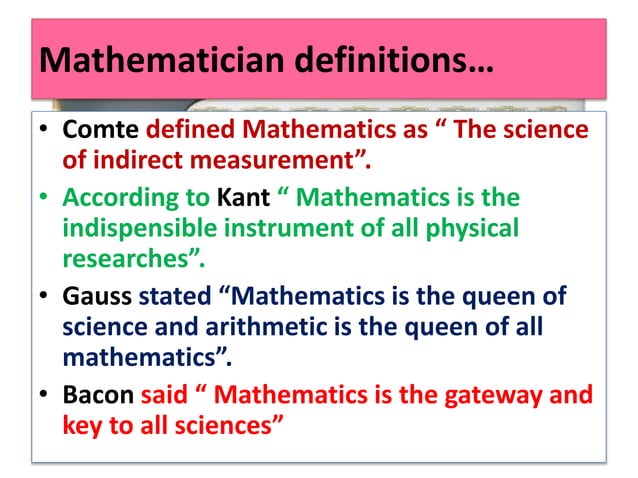 DEFINITION OF MATHEMATICS | PPTX