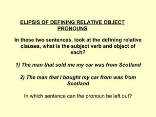 Defining And Non Defining Relative Clauses | PPT