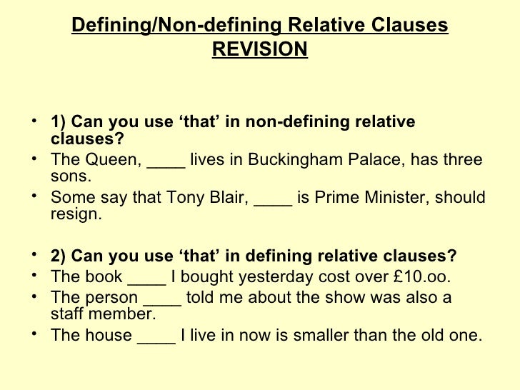 Relative Clauses Definition And Examples Defining And Non Relative Clauses Definition And Examples Defining And Non