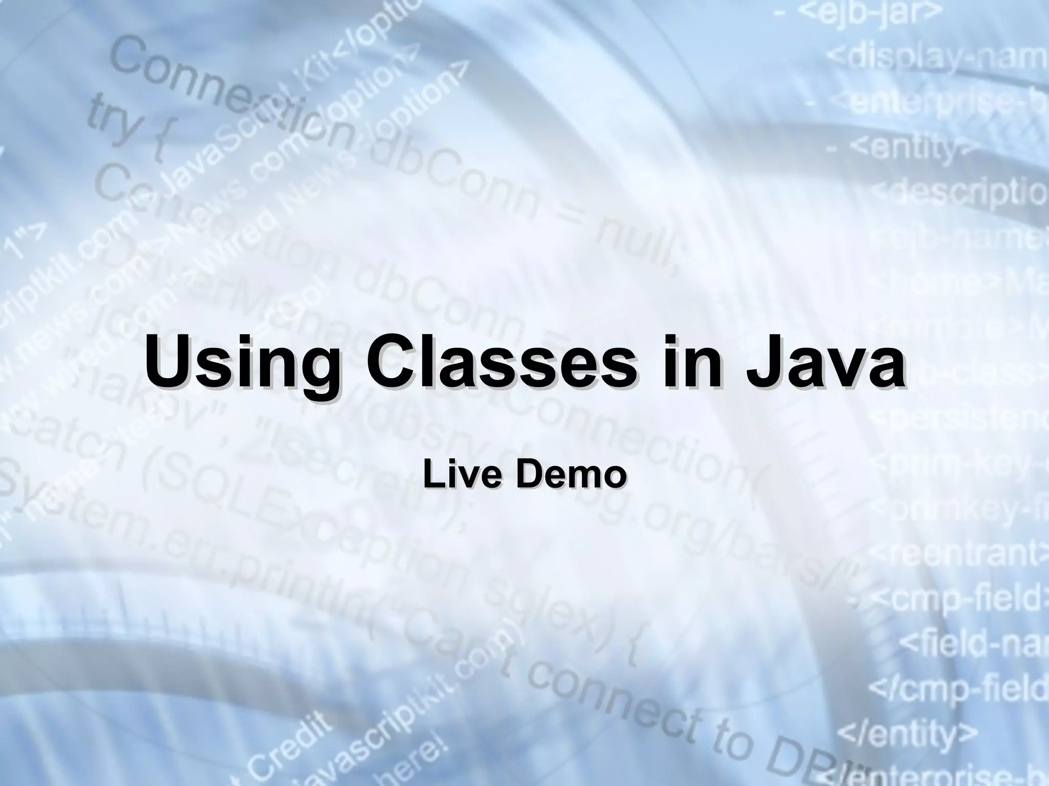 Defining classes-and-objects-1.0 | PPT