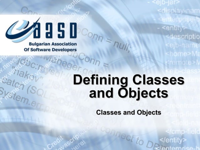 Defining classes-and-objects-1.0 | PPT