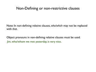 Defining non-defining clauses | PDF