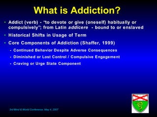 Defining the Boundaries of Addiction: A Biological Perspective | PPT