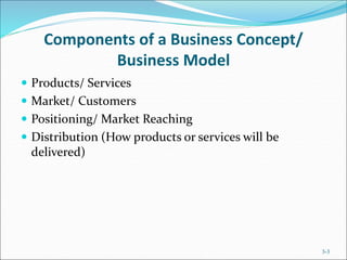 Components of a Business Concept/ Business Model | PPT