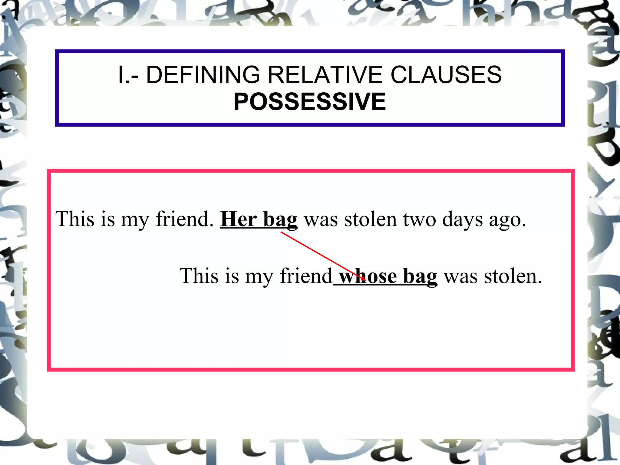Defining and non defining relative clauses | ODP