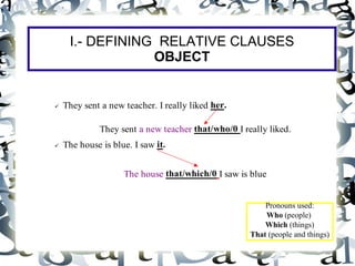 Defining and non defining relative clauses | ODP
