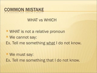 Defining and nondefining relative clauses | PPT