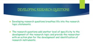 Defining a research topic | PPTX