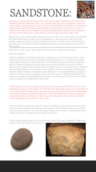 Defining basalt and sandstone. | PDF