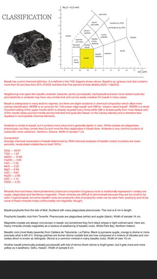 Defining basalt and sandstone. | PDF