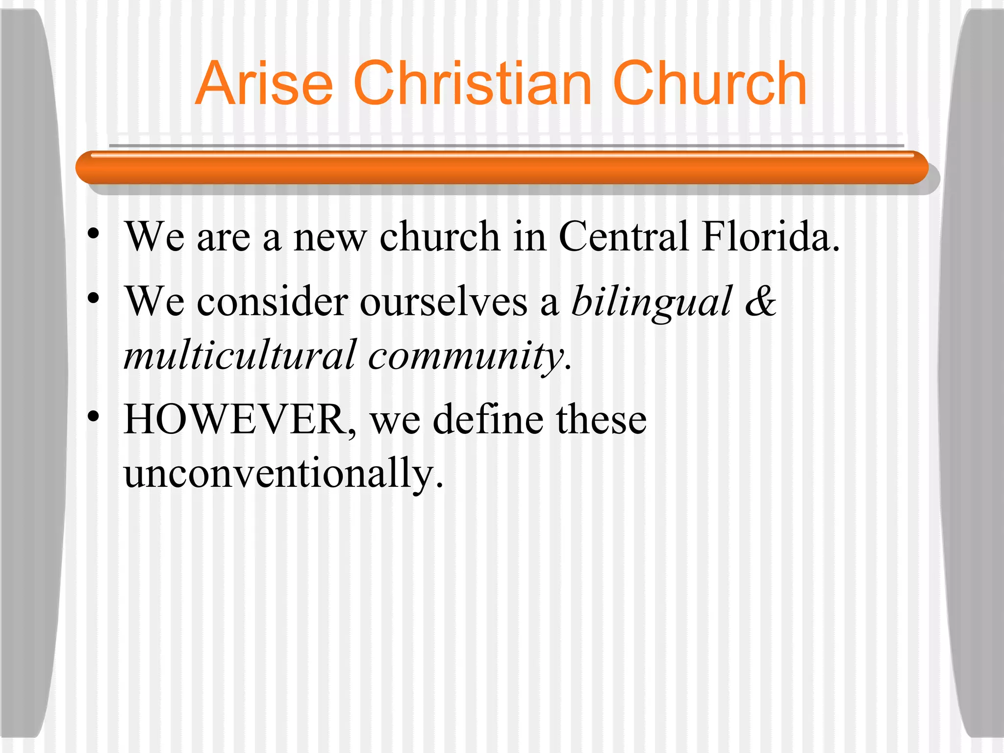 Defining Bilingual And Multicultural at Arise Christian Church | PPT