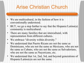 Defining Bilingual And Multicultural at Arise Christian Church | PPT