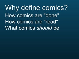 Defining comics | PPTX