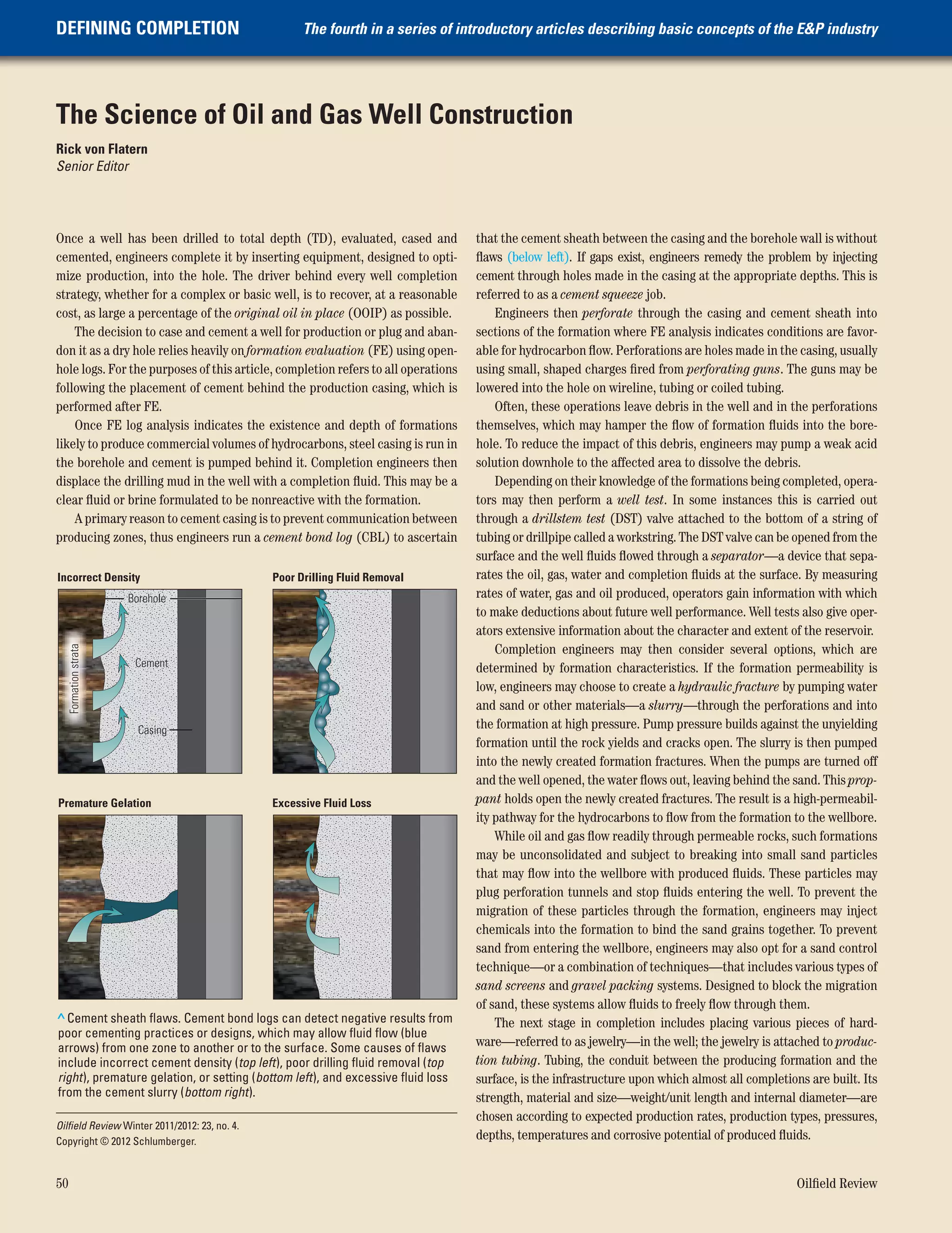 Defining Well completion | PDF | Geology | Science