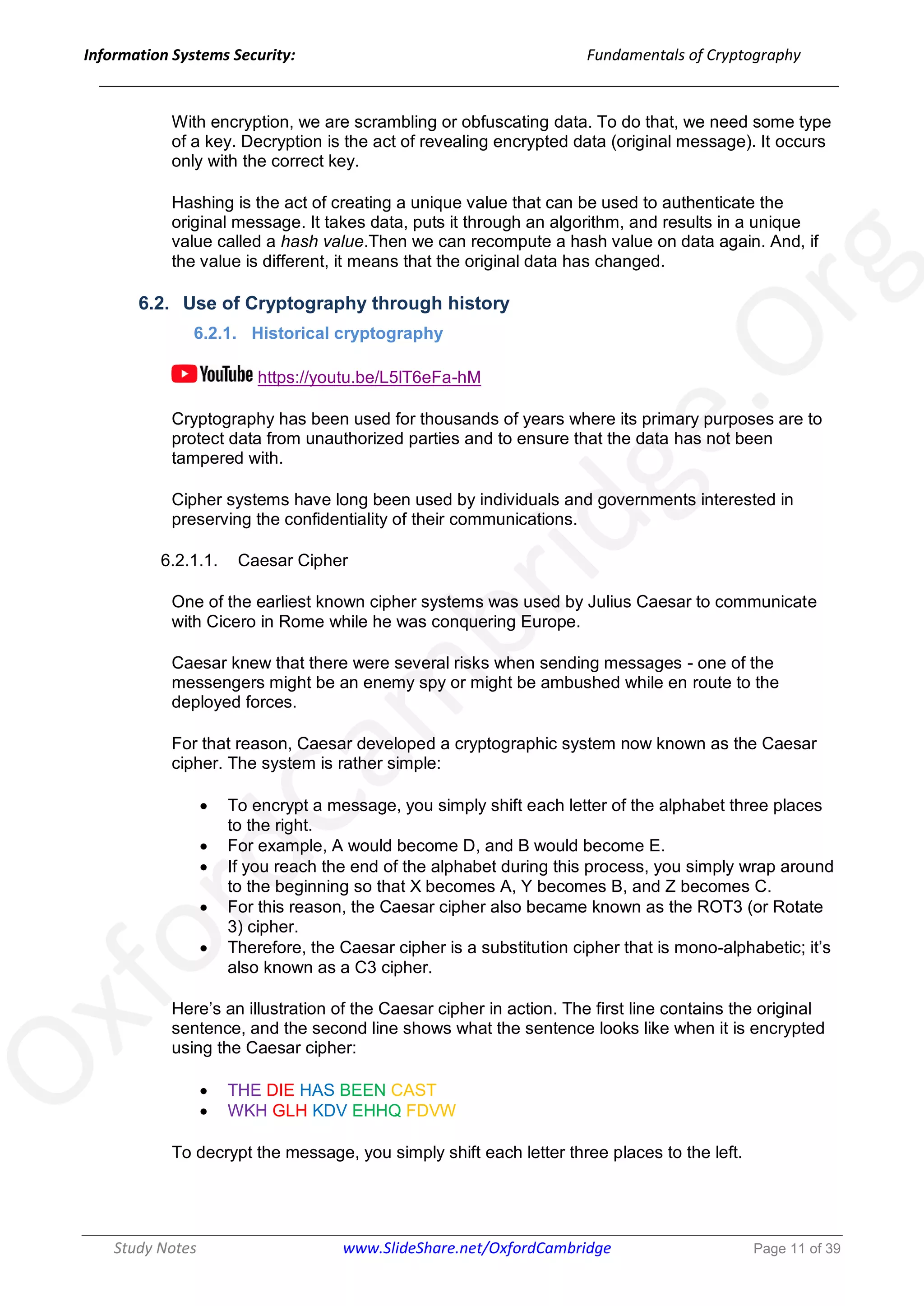 Defining Cryptography (Cryptography fundamentals 1/2) | PDF