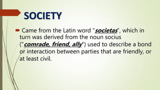 Defining culture and society | PPTX