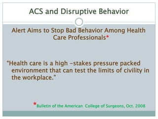 Defining disruptive behavior | PPTX