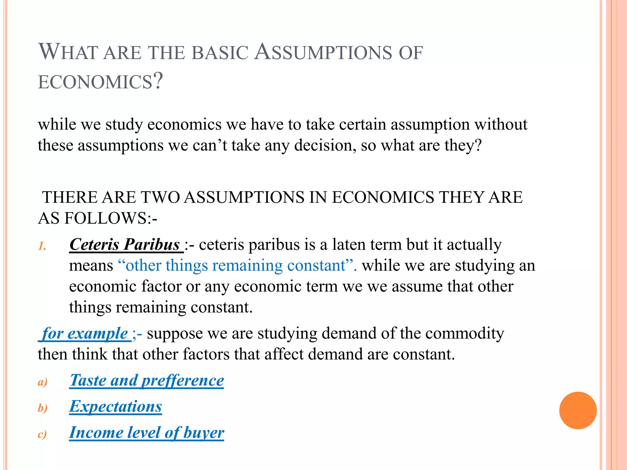Defining economics assignment | PPTX