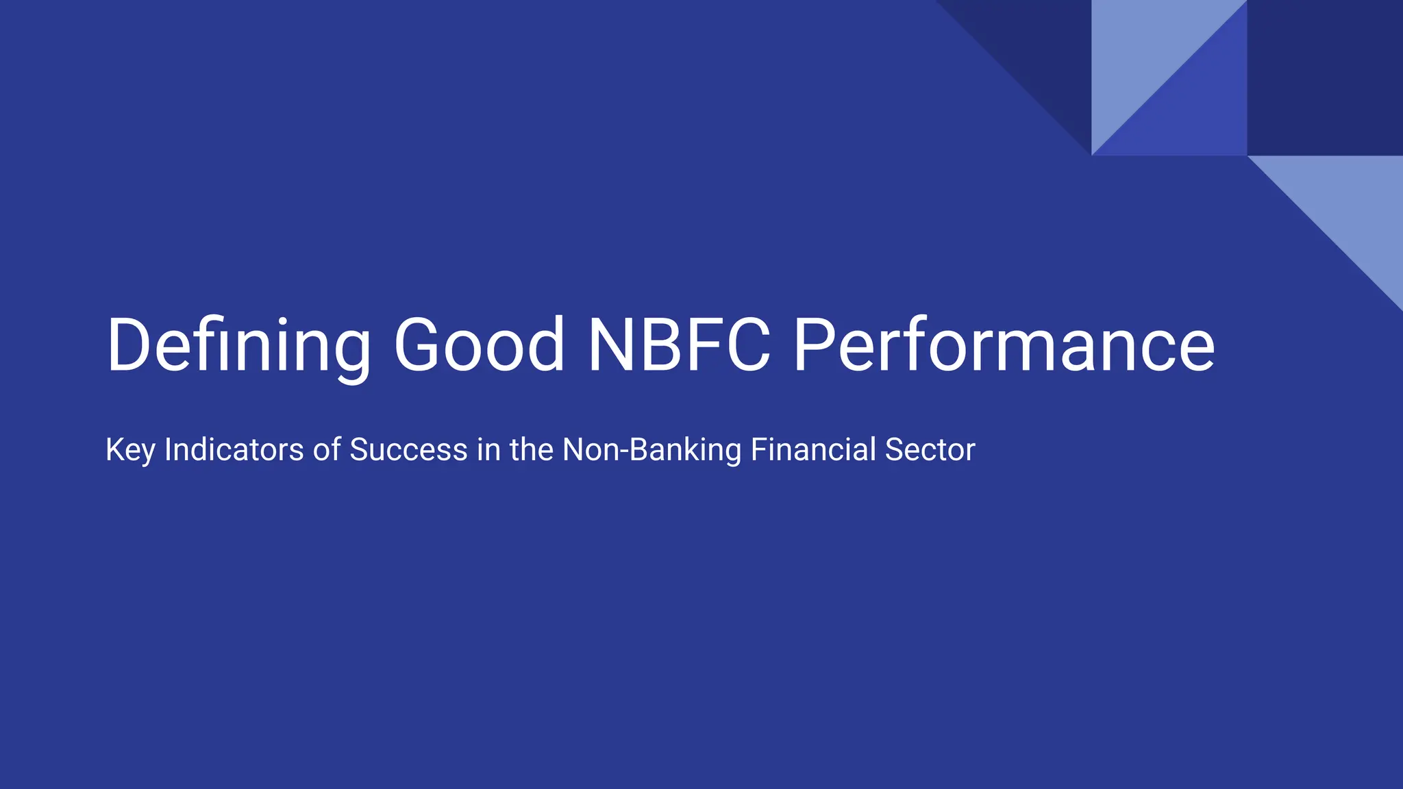 Defining Good NBFC Performance | PDF