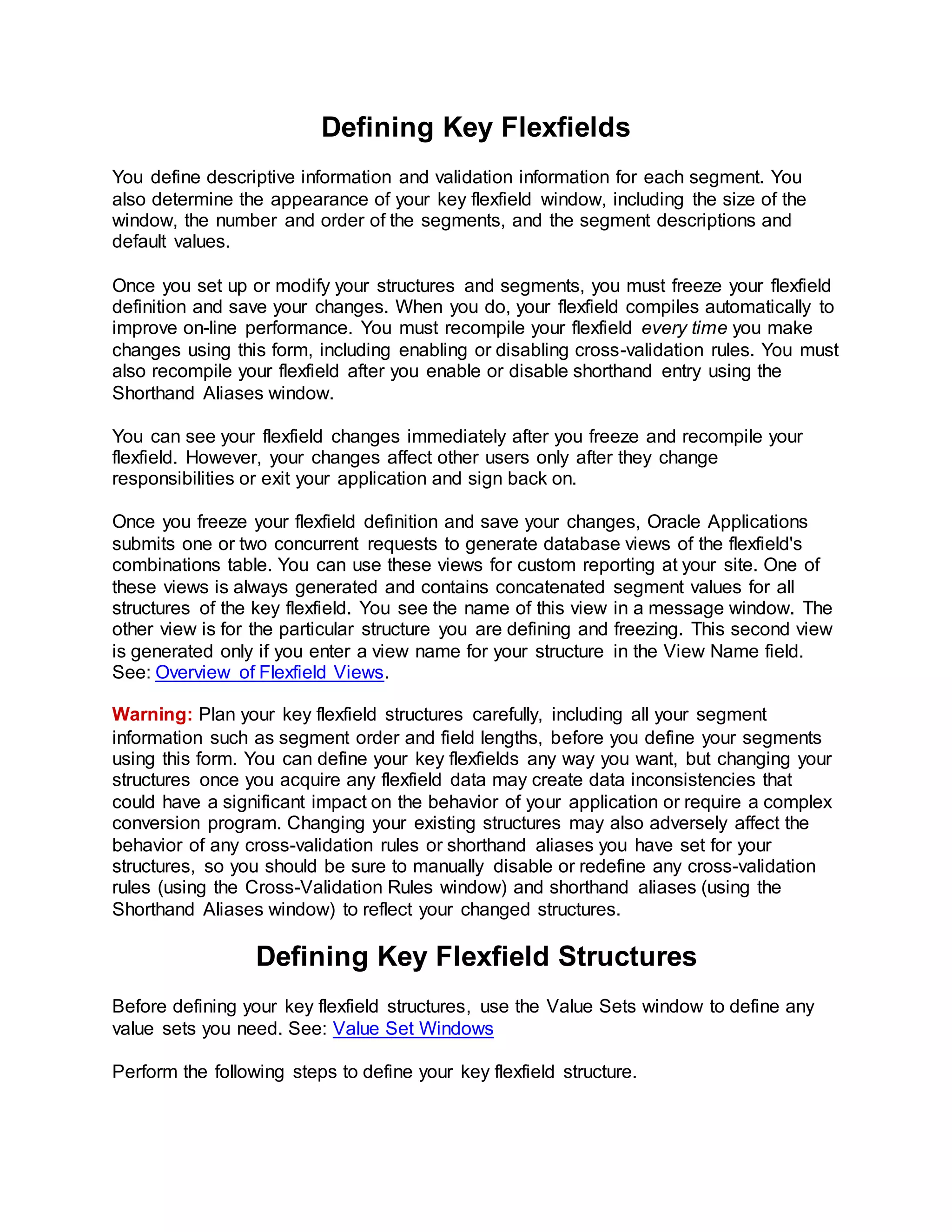 Defining key flexfields | DOCX