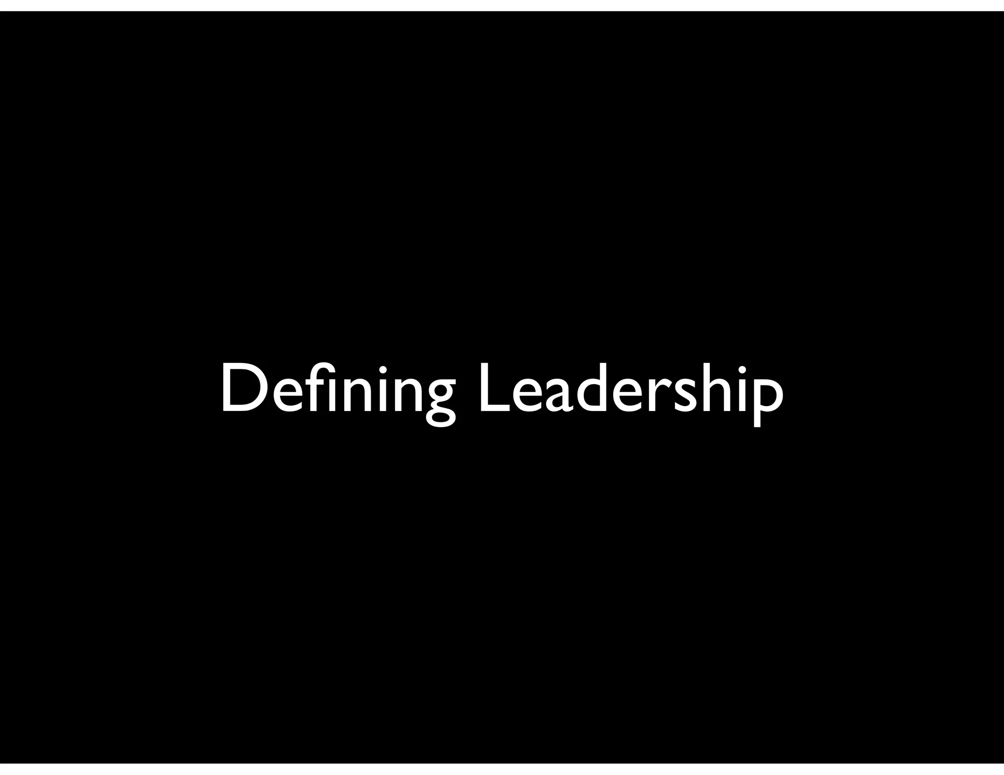 Defining leadership | PDF