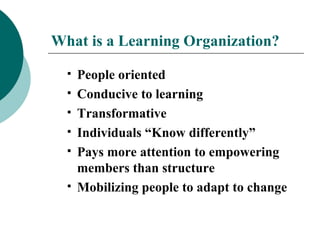 Defining Learning Organization | PPT