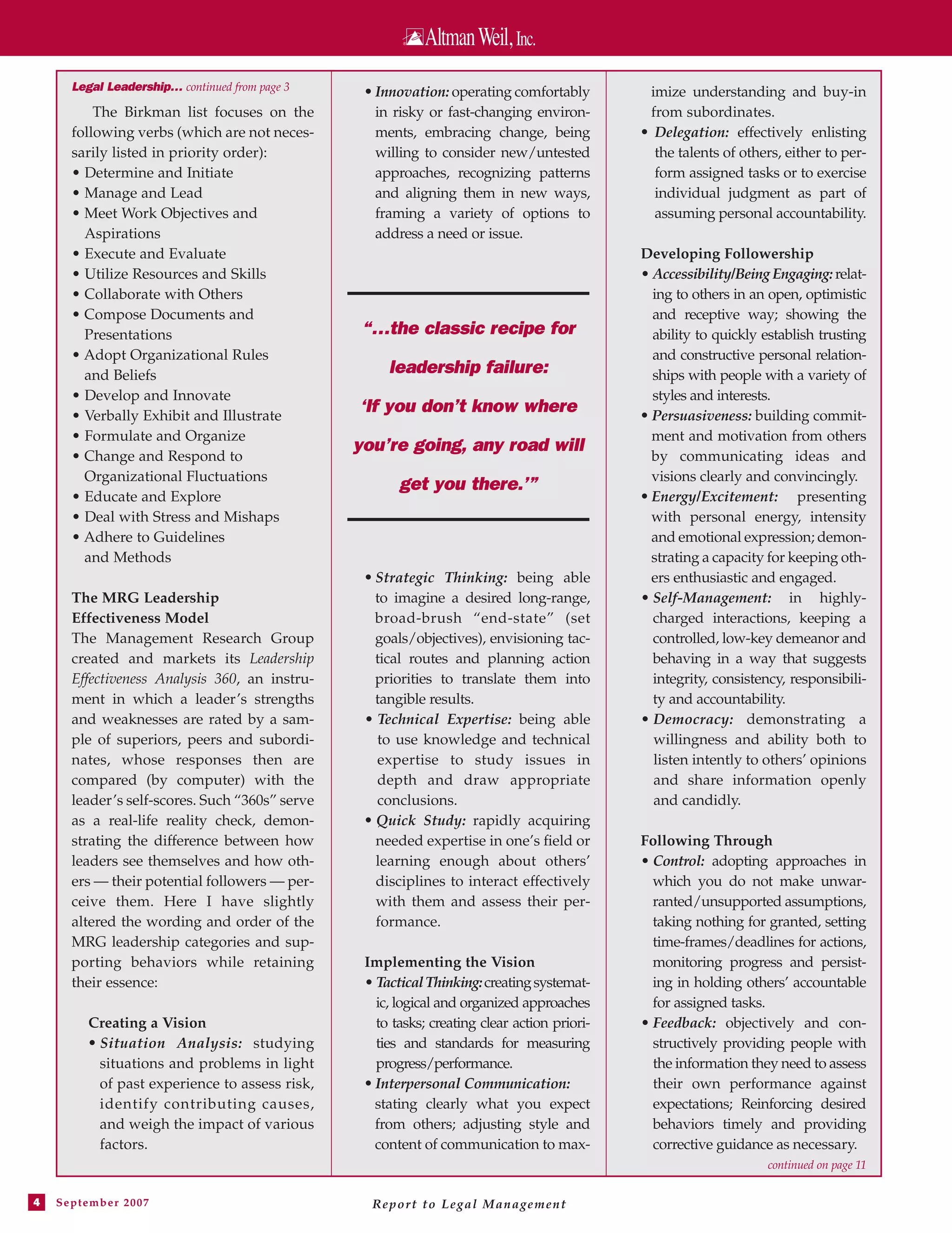 Defining Legal Leadership | PDF