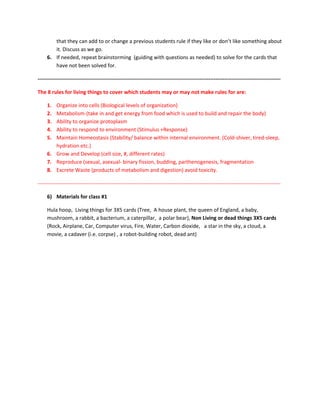 Defining life lesson plan with graphic organizer | PDF | Biological ...