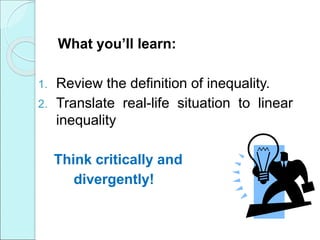 Defining Linear Inequalities in Two Variables Q2.ppt | Programming Languages | Computing