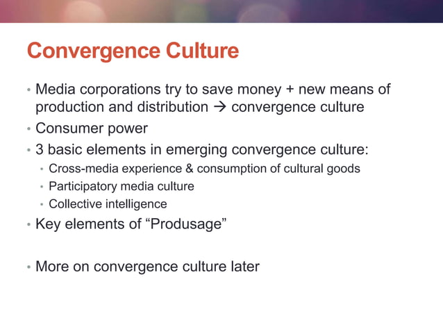 Defining Media Convergence | PPTX