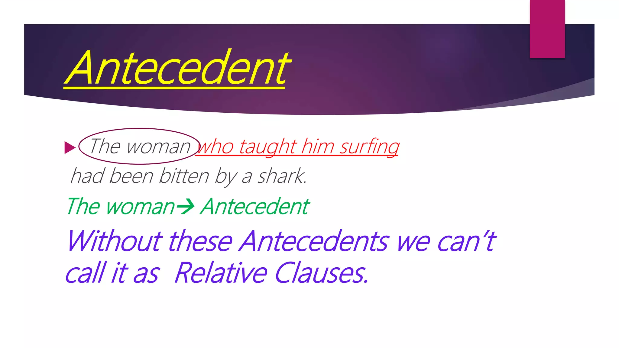 Defining and Non defining relative clauses | PPT