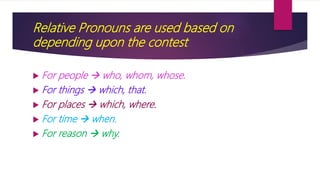 Defining and Non defining relative clauses | PPT