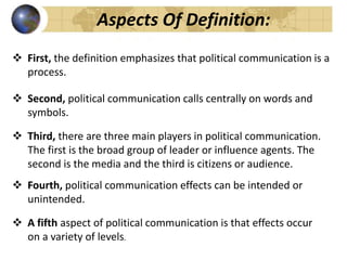 Defining political communication, political coverage & reality | PPTX