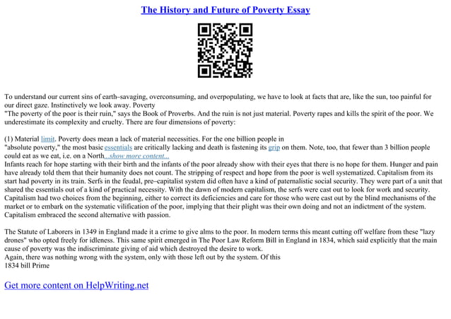 Defining Poverty Essay | PPT