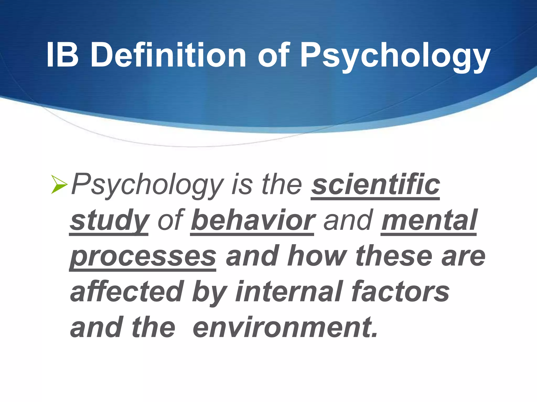 Defining psychology | PPT