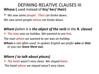 Defining relative clauses | PPT