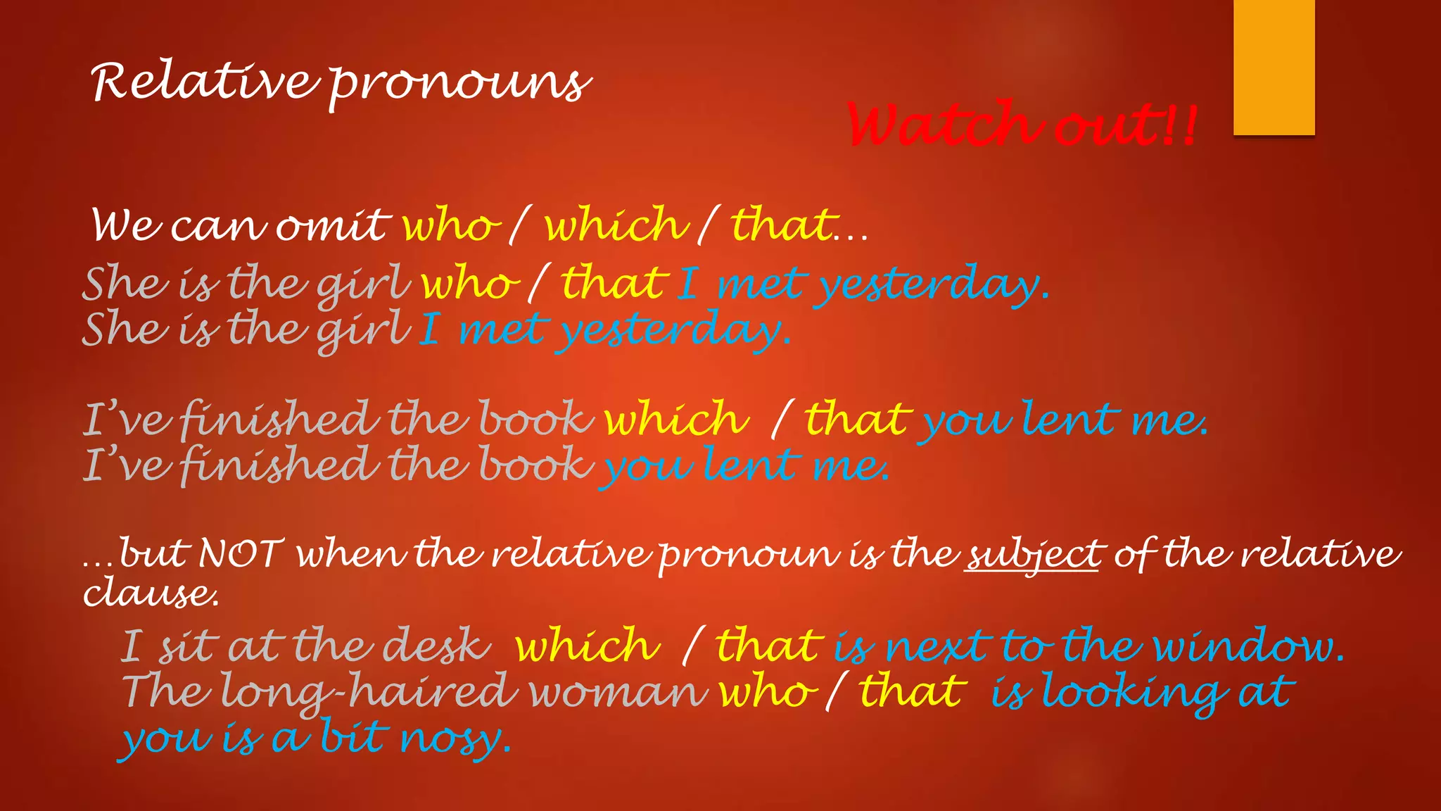 Defining relative clauses presentation | PPTX