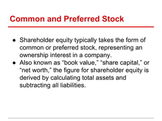 Defining Shareholder Equity | PPTX | Business Accounting & Finance ...