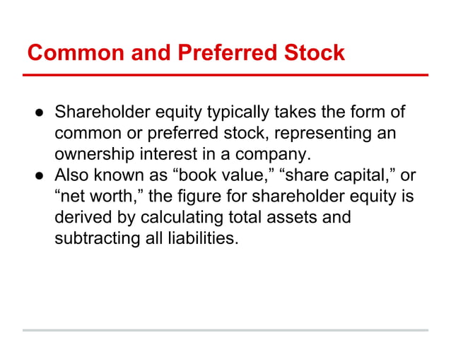 Defining Shareholder Equity | PPTX | Business Accounting & Finance ...