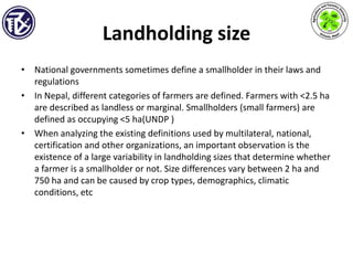 Defining Smallholder Farmers| Kiran Timilsina | PPTX