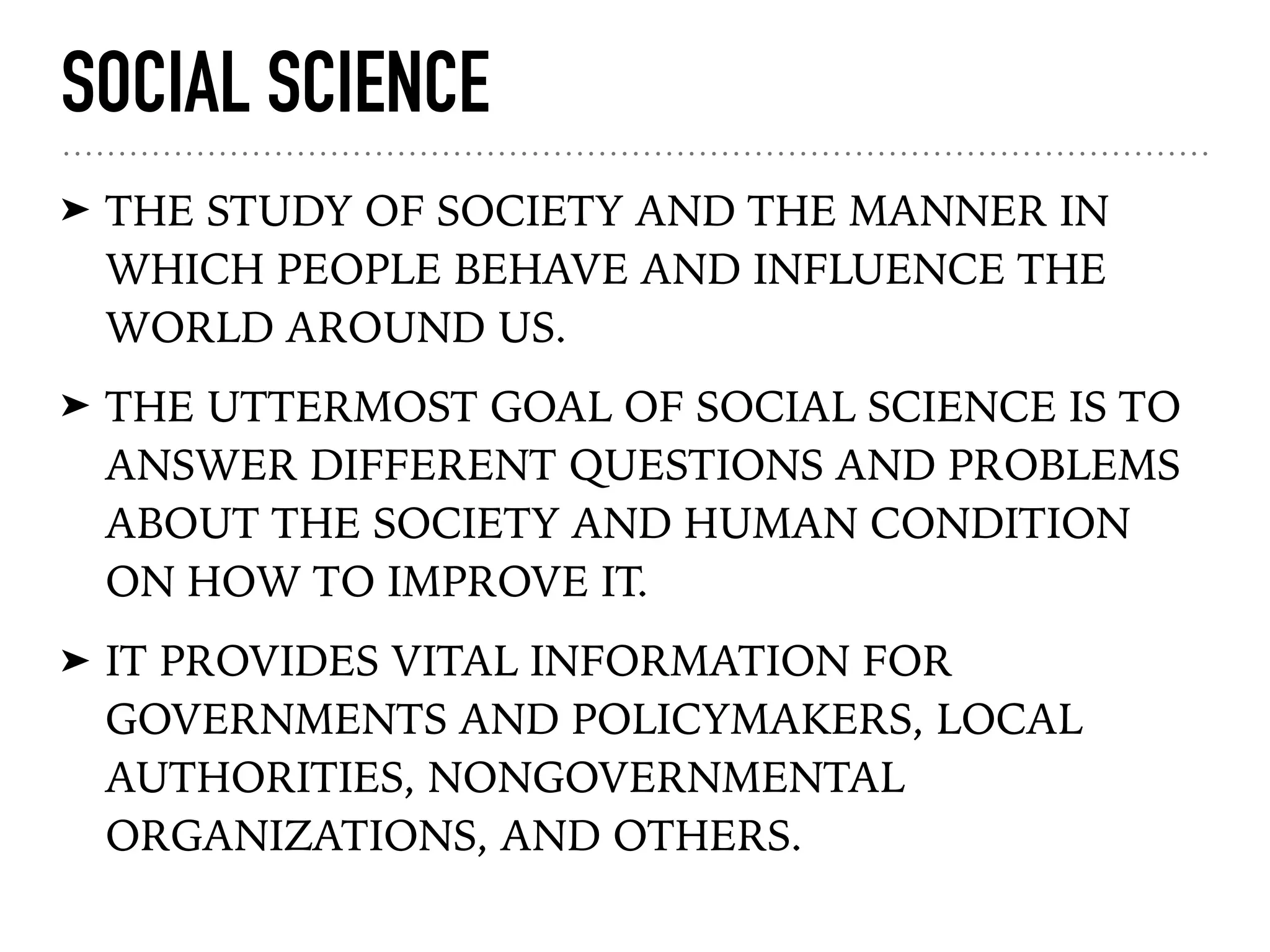 Defining social sciences and applied social sciences | PDF