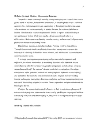 Defining Strategic Meeting Management | PDF