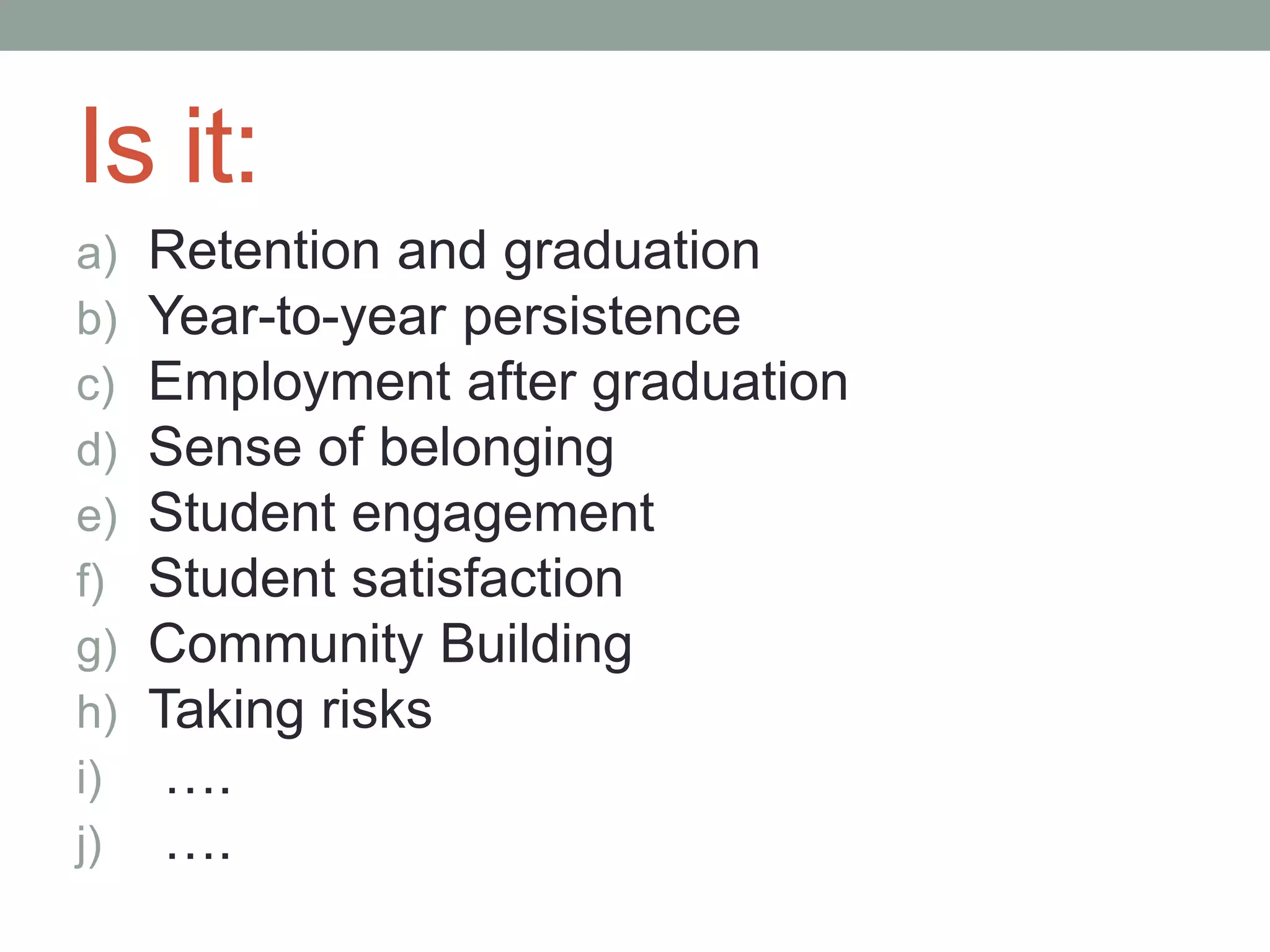 Defining student success ppt | PPT