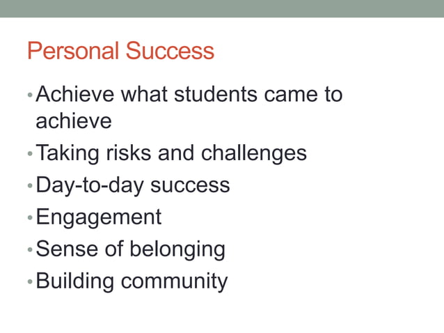 Defining student success ppt | PPT