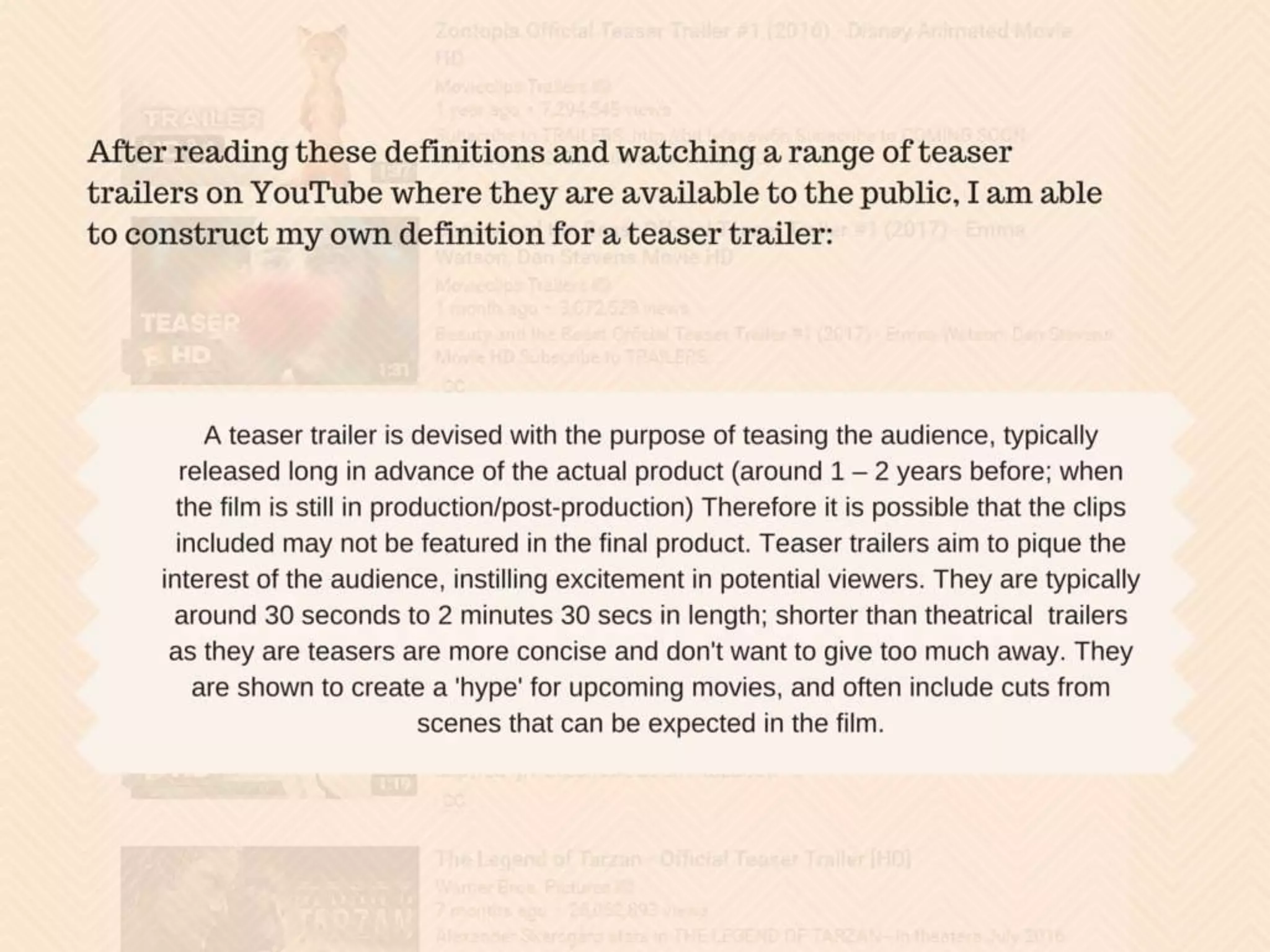 Defining teaser trailer | PPT