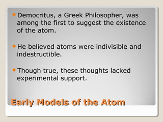 Defining the atom notes | PPT