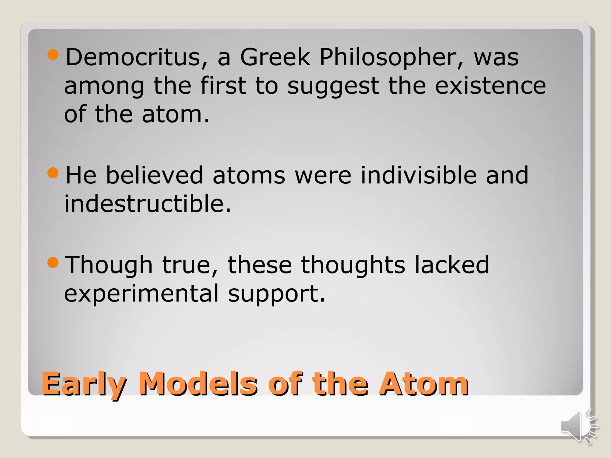 Defining the Atom | PPT