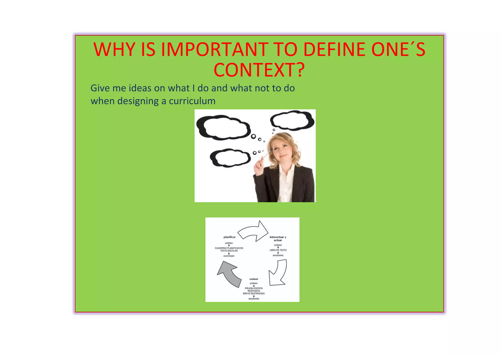 Defining the context presentation | PDF